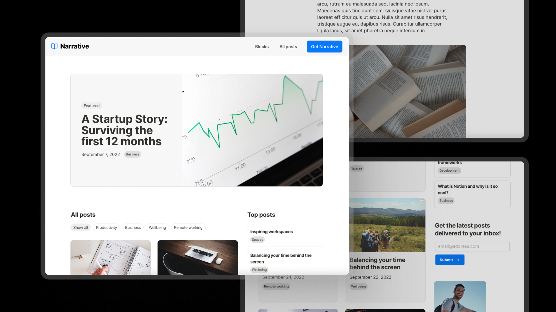 Narrative – A blogging template for Super sites
