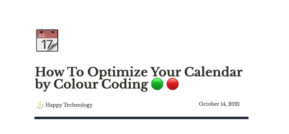 How To Optimize Your Calendar
