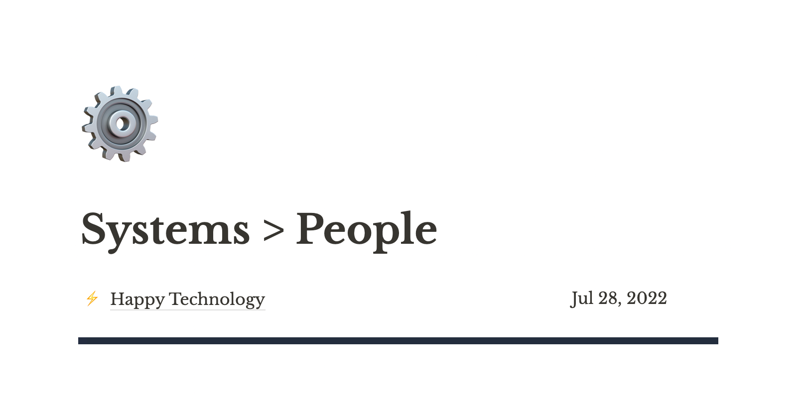 Systems > People