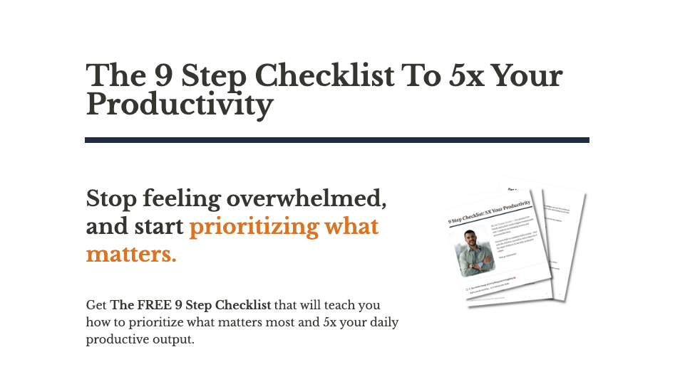 The 9 Step Checklist To 5x Productivity