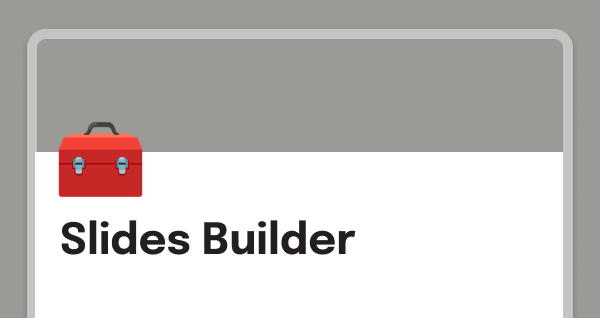 Build your slides. 100% in Notion