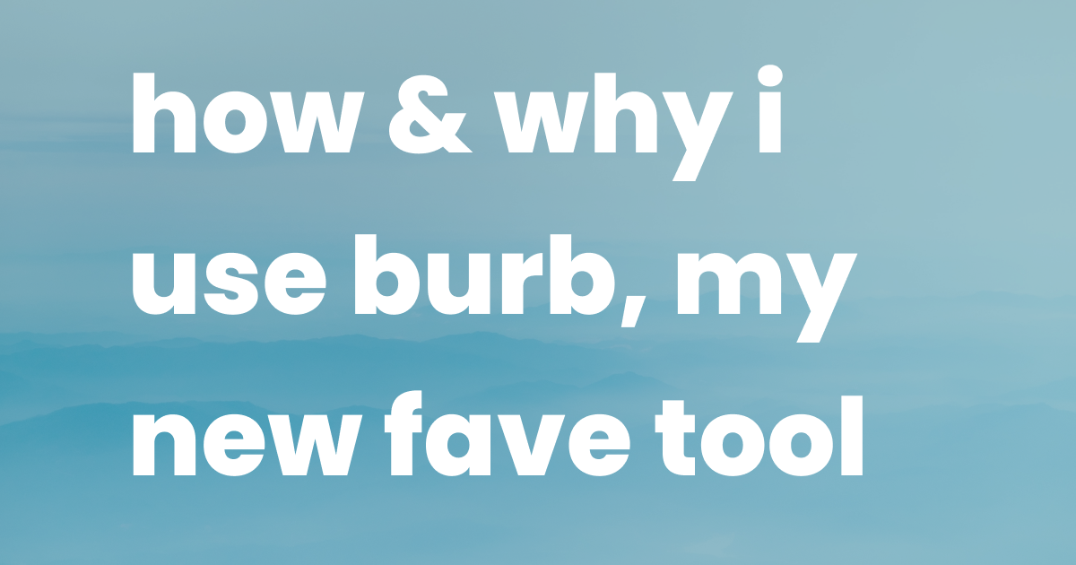 Using burb for online communities